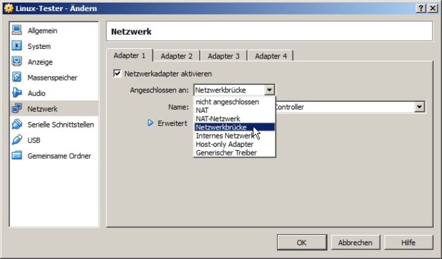 VirtualBox-VM mit eigener IP im Netzwerk sichtbar machen | Tutonaut