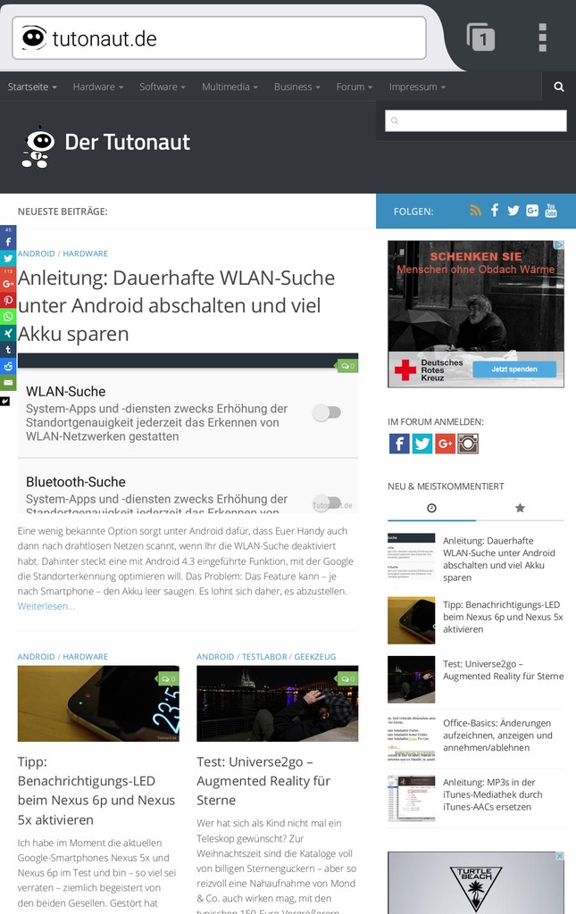 Desktop-Version einer Website aufrufen - Tutonaut.de