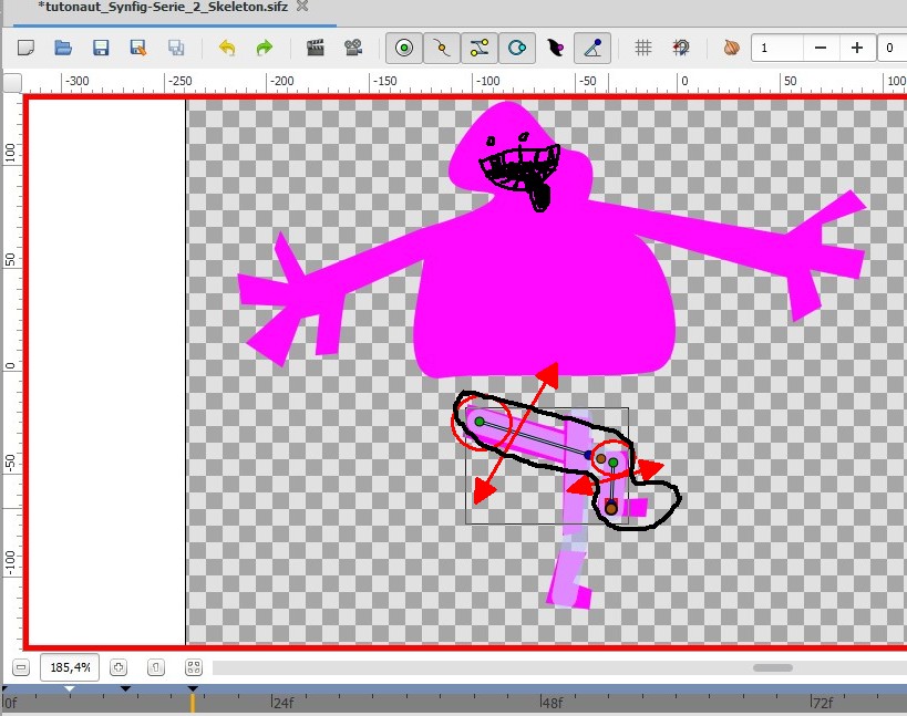 Synfig-Anleitung: Figuren per Skelett animieren - Der Tutonaut