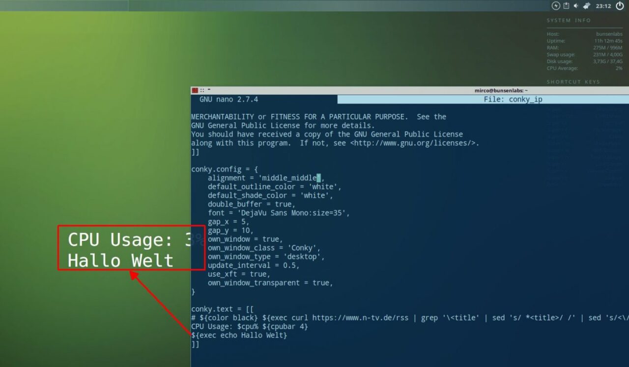 Conky: Monitoring-Widgets für den Desktop gestalten - Tutonaut.de