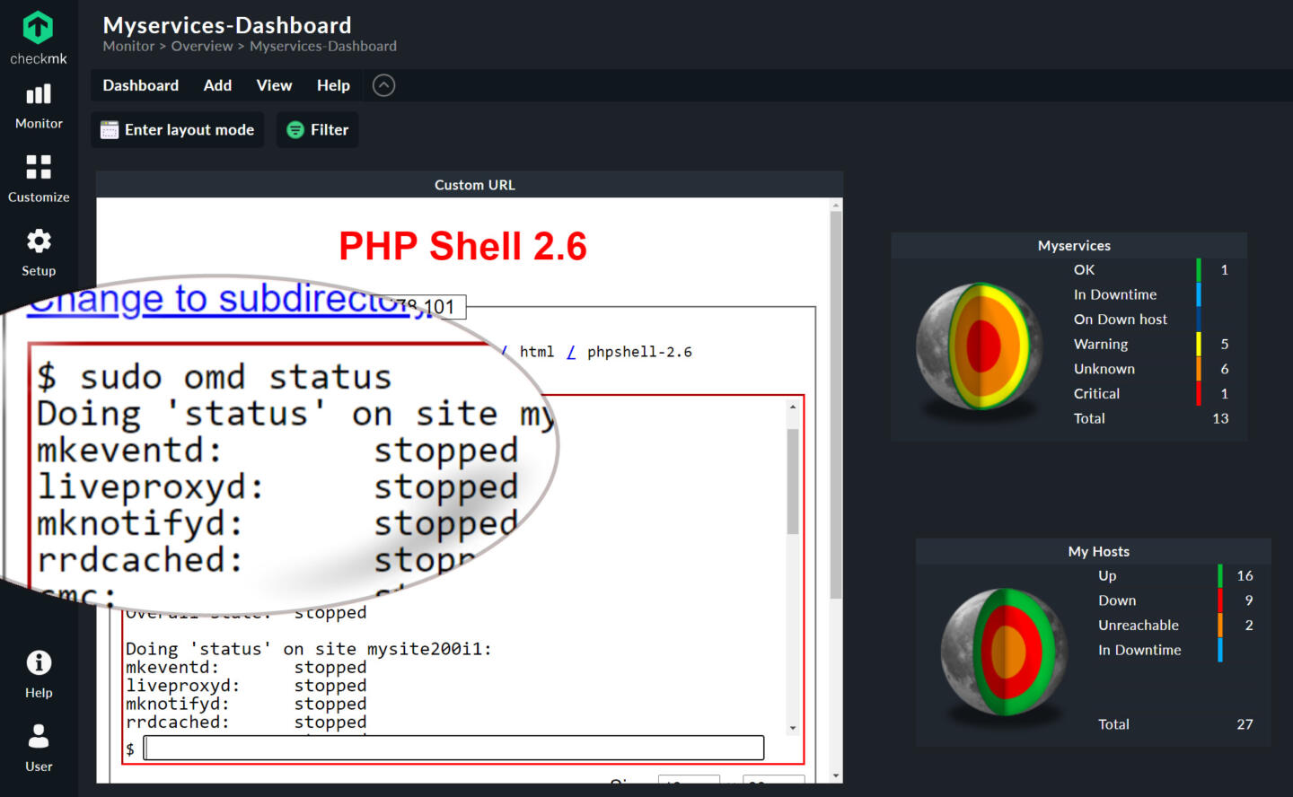 Checkmk: Shell-Zugriff im Dashboard | Tutonaut
