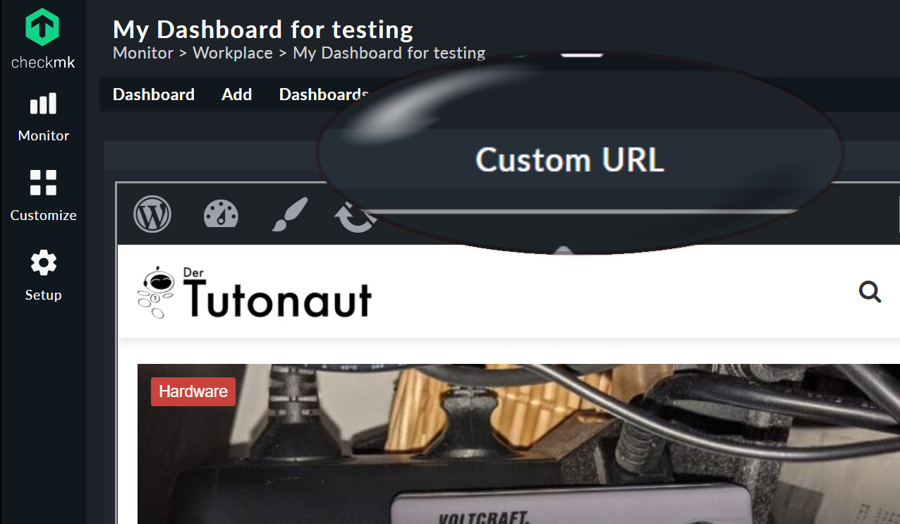 Checkmk: Externe Webseiten in Dashboards einbetten | Tutonaut