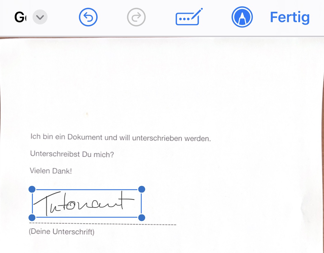 Dokumente mit dem iPhone unterschreiben | Tutonaut.de