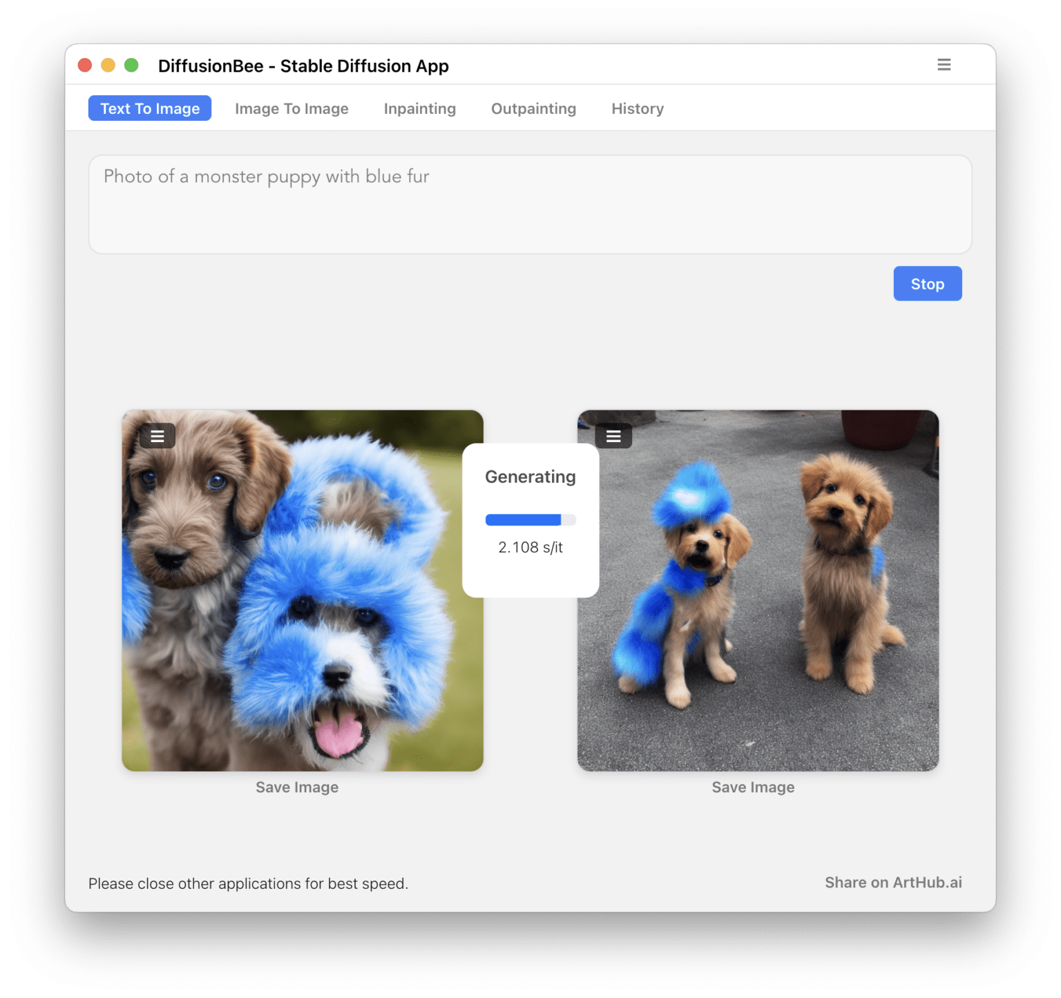 Gratis KI-Bildgeneratoren für Zuhause: DiffusionBee und Charl-E